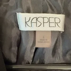 Kasper | Jackets & Coats | Kasper Black Blazer Modern Openfront Design ...